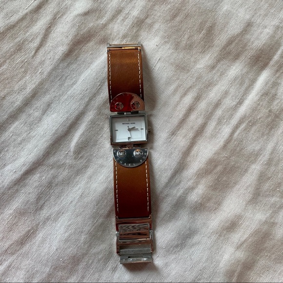 Michael Kors | Accessories | Michael Kors Stainless Leather Watch Mk456 ...